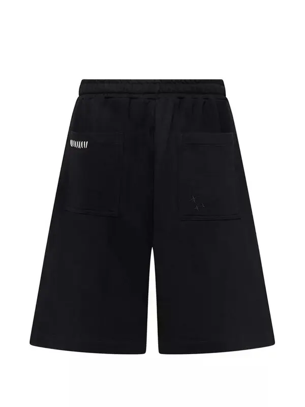 LANEUS Patch Pocket Fleece Shorts - Black