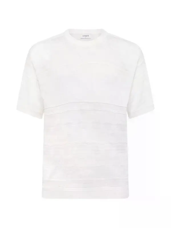 LANEUS Knitted T-shirt - White