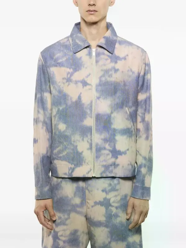 LANEUS Tie-dye Zip Jacket