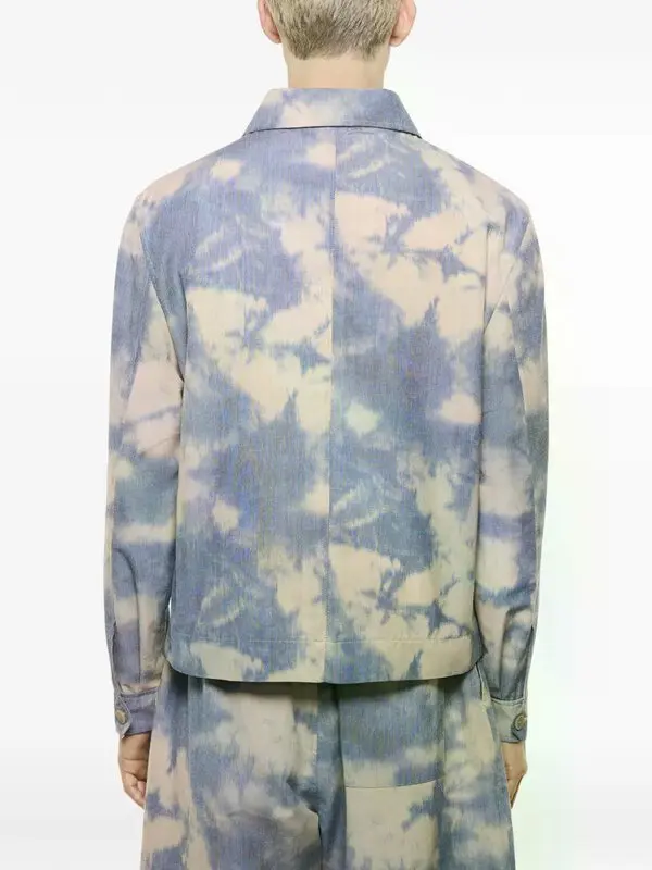 LANEUS Tie-dye Zip Jacket