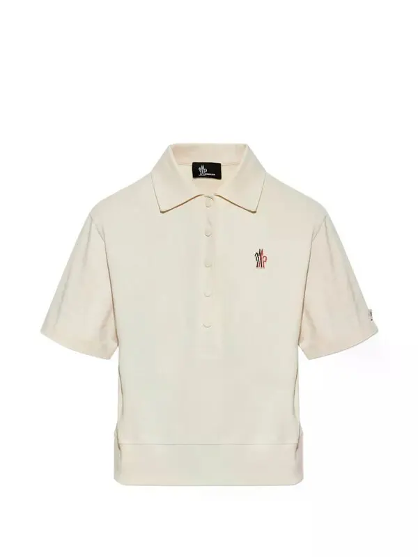 Moncler Logo-patch Polo Shirt - Neutrals