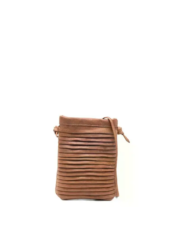 SOMMET Paloma Pleated Cross Body Bag - Brown