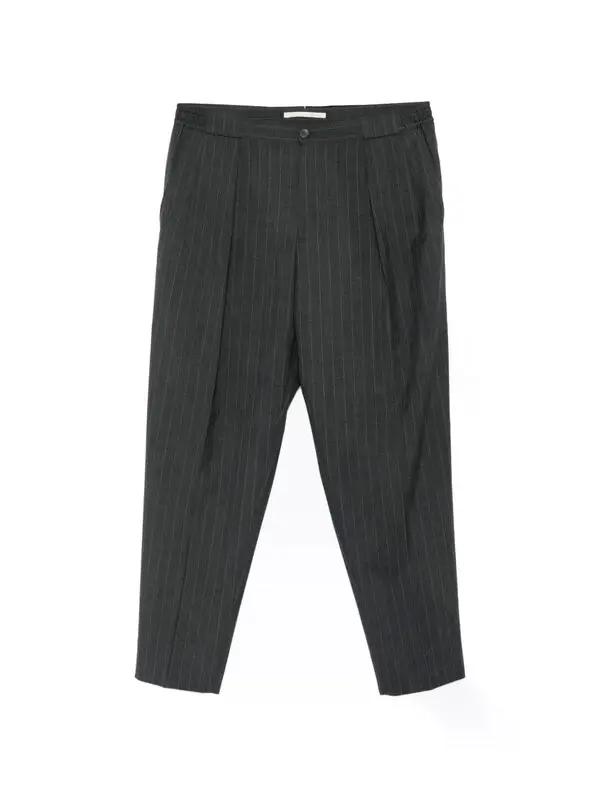 BRIGLIA 1949 Portobllos Pinstripe Pleated Trousers - Grey