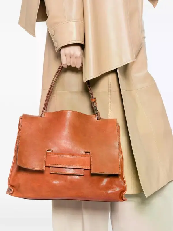 SOMMET Flap-top Leather Shoulder Bag