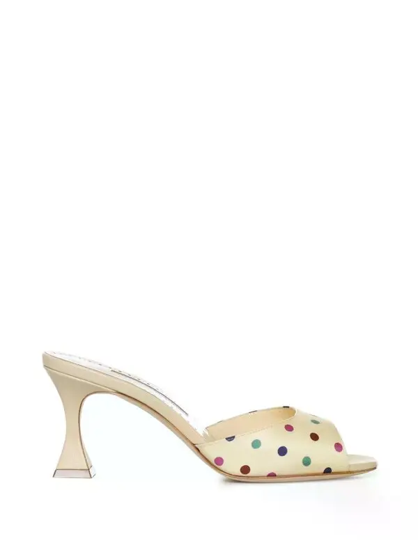 Manolo Blahnik Jadaronau Polka-dot Mules