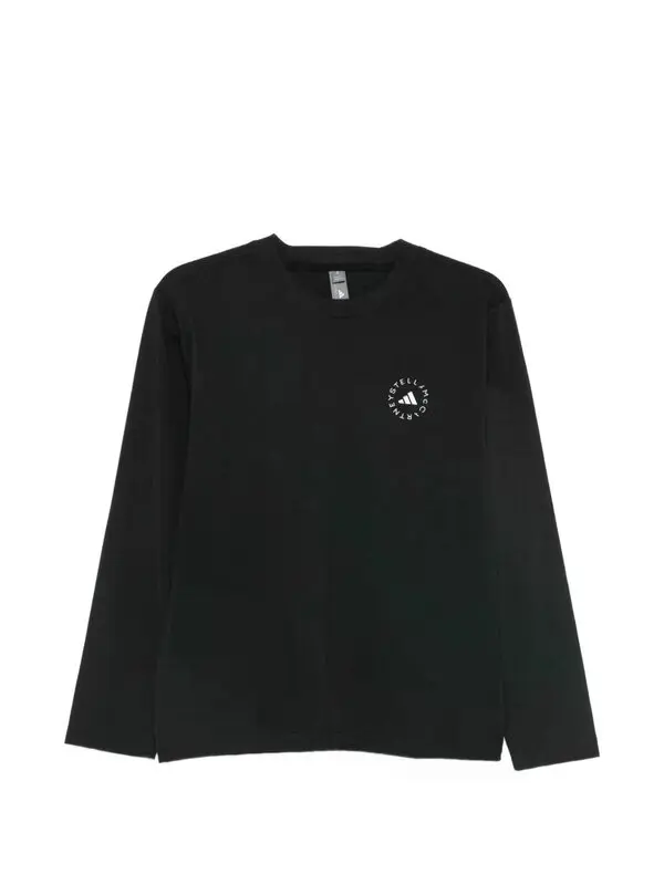 Adidas By Stella McCartney Logo-print Long-sleeve T-shirt - Black