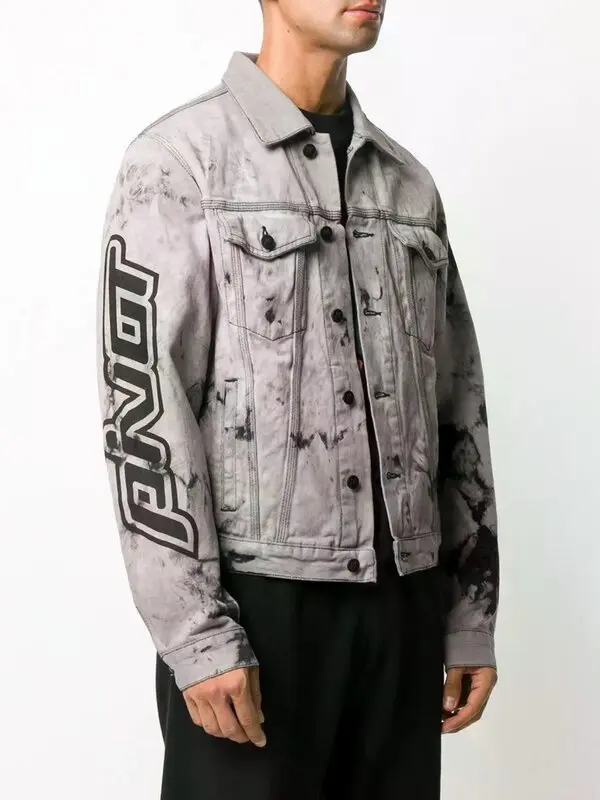 Off-White Tie-dye Print Denim Jacket