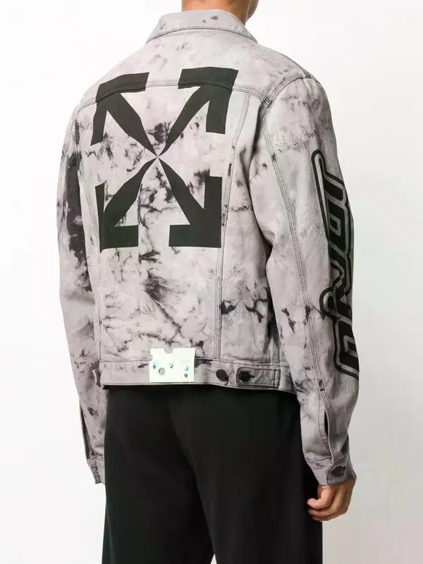 Off-White Tie-dye Print Denim Jacket