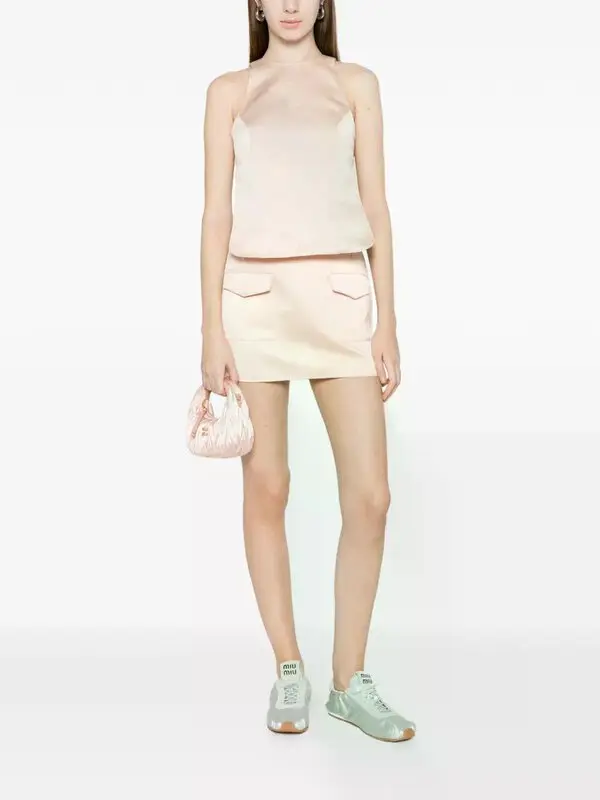 ALFIE Valetta Flap-pocket Mini Skirt - Pink