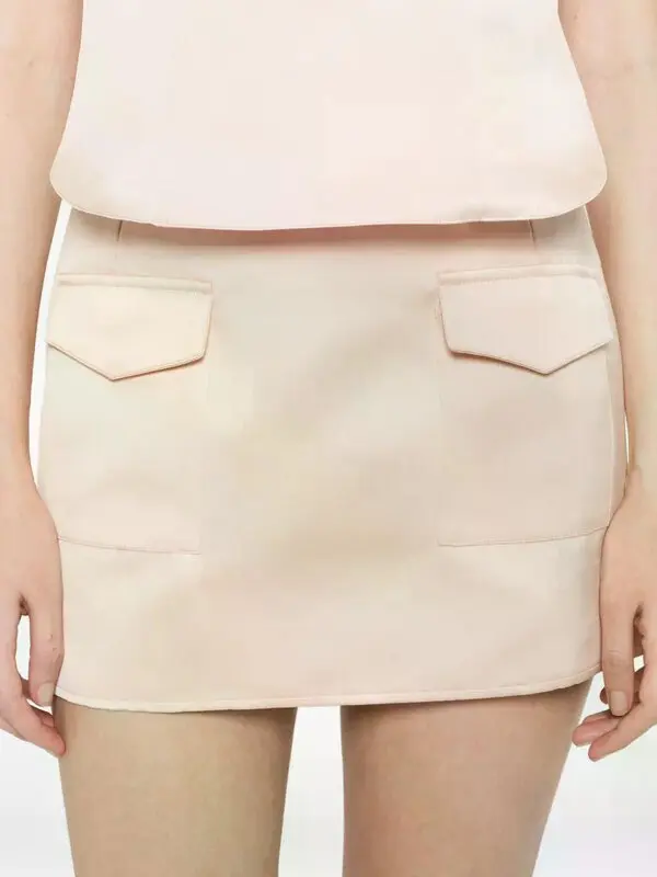ALFIE Valetta Flap-pocket Mini Skirt - Pink