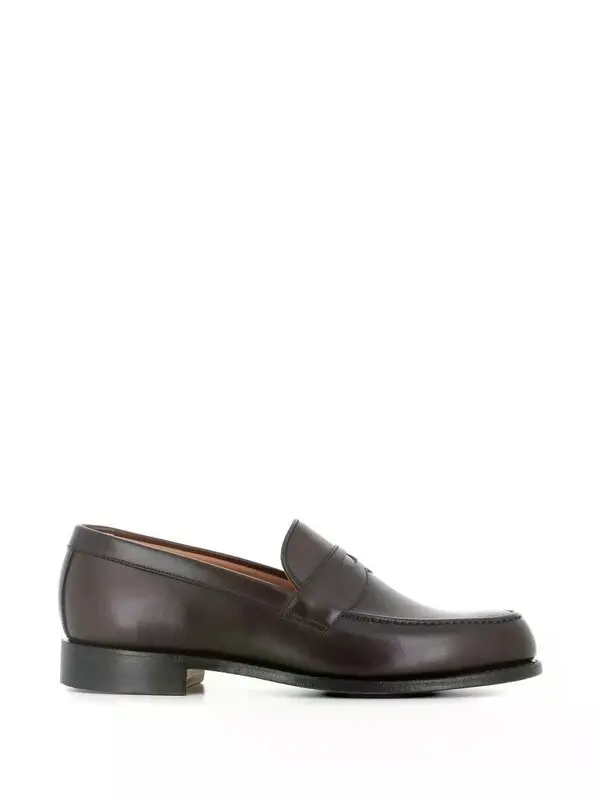 CHEANEY Penny Leather Loafers - Brown