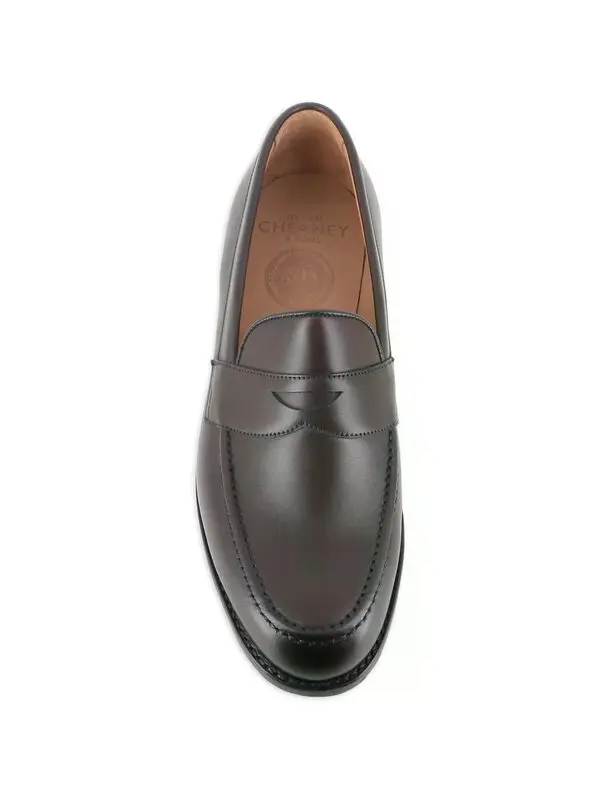 CHEANEY Penny Leather Loafers - Brown