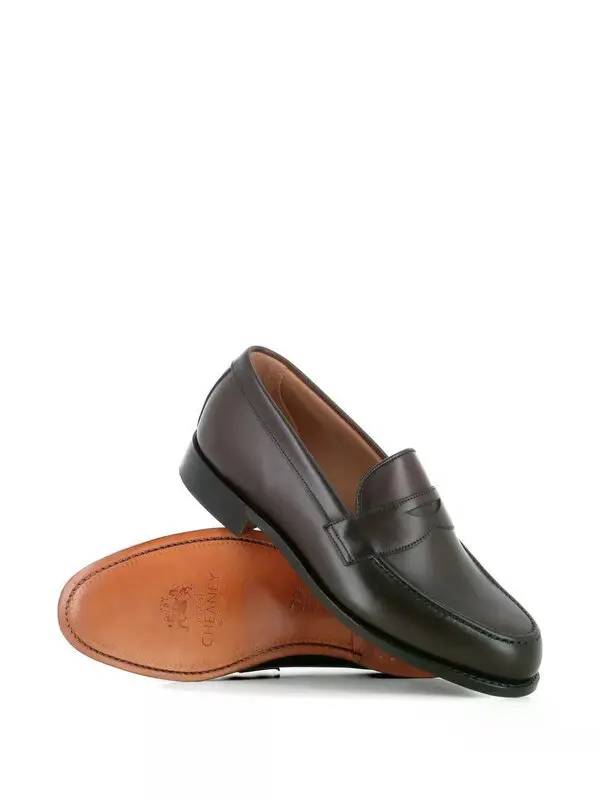 CHEANEY Penny Leather Loafers - Brown