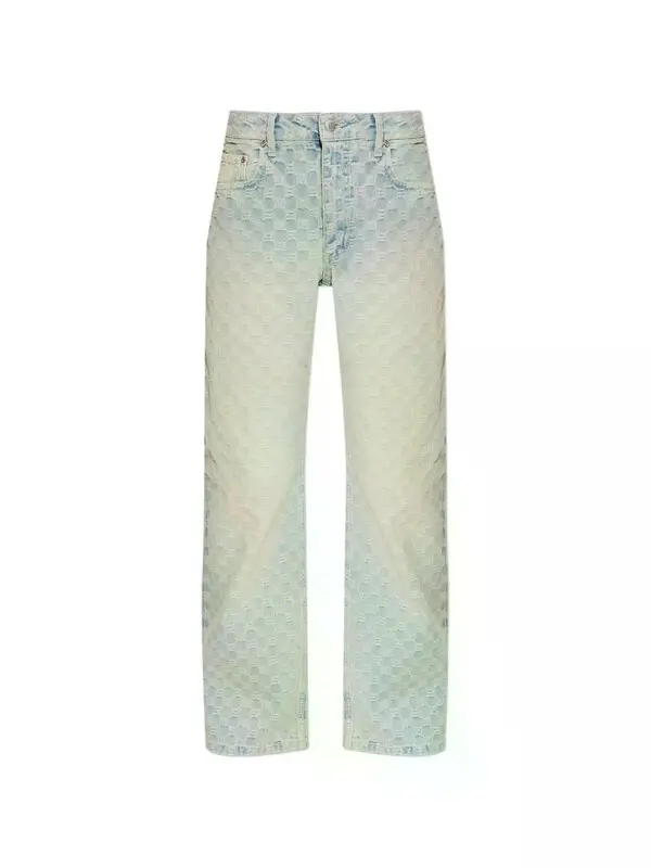 MISBHV Monogram-jacquard Jeans - Blue