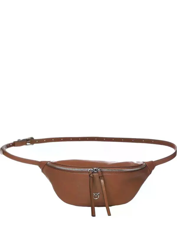 Pinko Logo-plaque Leather Belt Bag - Brown