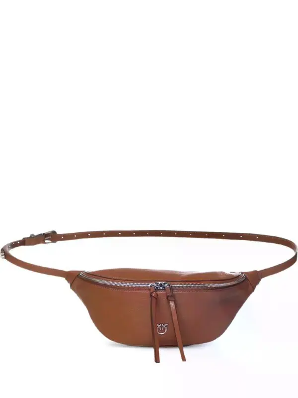 Pinko Logo-plaque Leather Belt Bag - Brown