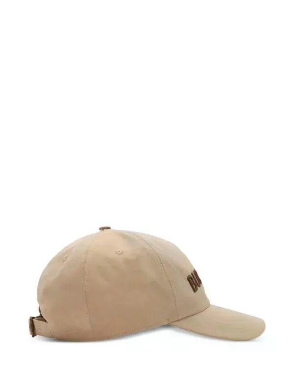 Burberry Logo Gabardine Baseball Cap - Neutrals