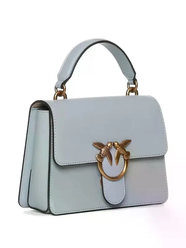 Pinko Love One Top-handle Leather Tote Bag - Blue