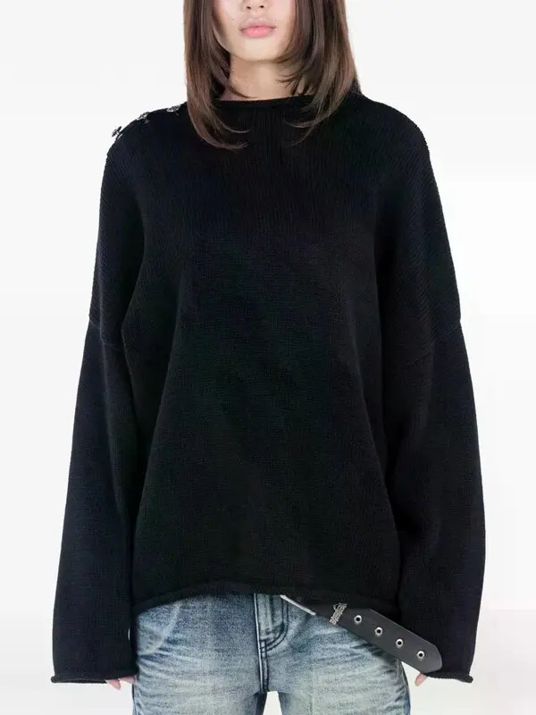 PROTÉMOA Buttoned-shoulder Sweater