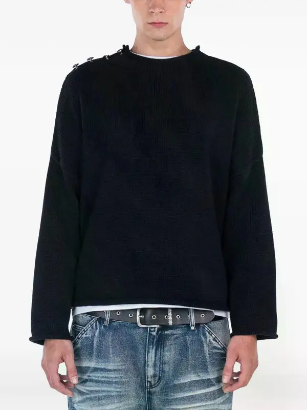 PROTÉMOA Buttoned-shoulder Sweater