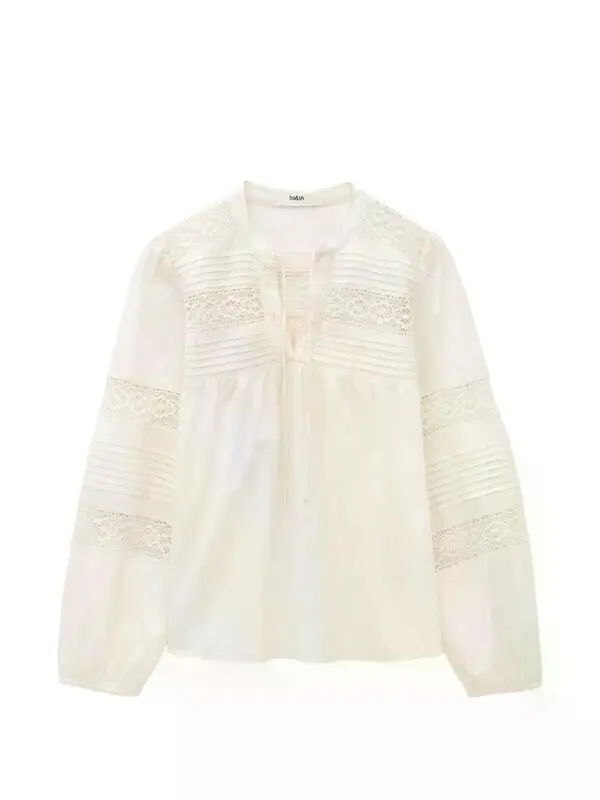 Ba&sh Nami Lace-detail Panelled Blouse - Neutrals