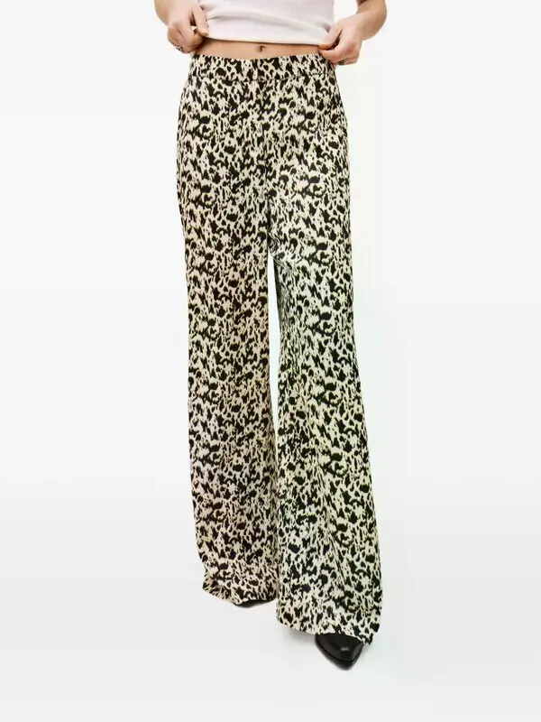 Ba&sh Printed Wide-leg Trousers - Neutrals