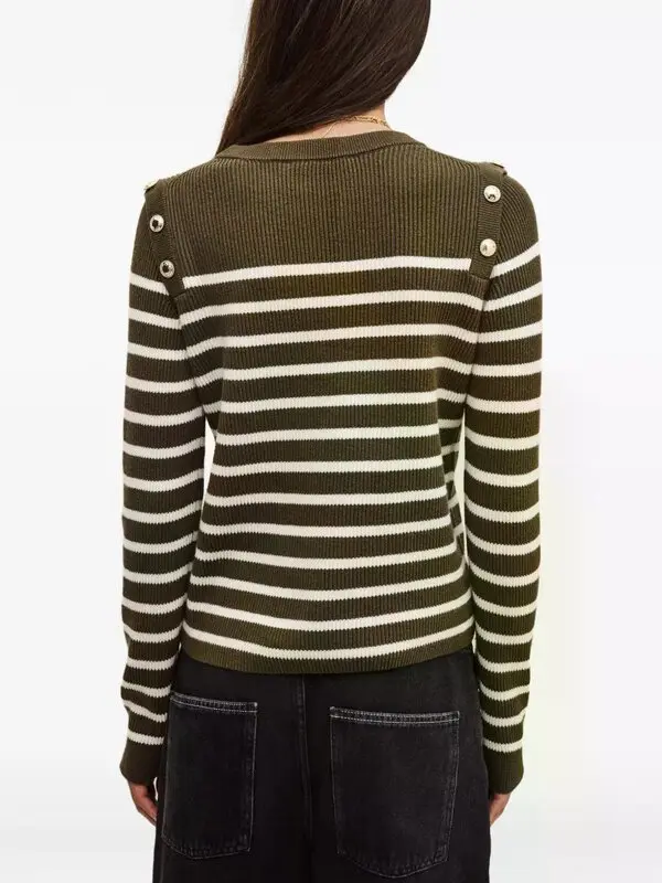 Ba&sh Striped Button-detailed Jumper