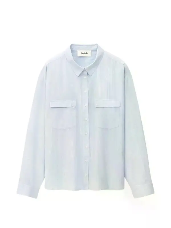 Ba&sh Porzia Front-pocket Buttoned Shirt - Blue