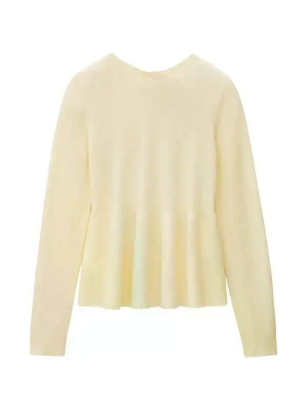Ba&sh Salama Buttoned-back Knitted Top - Neutrals