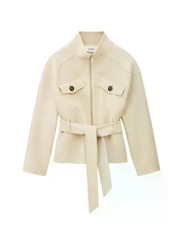 Ba&sh Lerica Belted Zipper-fastening Jacket - Neutrals