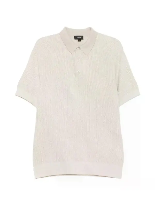 Vince Short Sleeve Polo Shirt - Neutrals