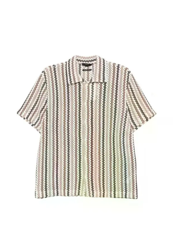 Vince Striped Short-sleeve Shirt - Neutrals