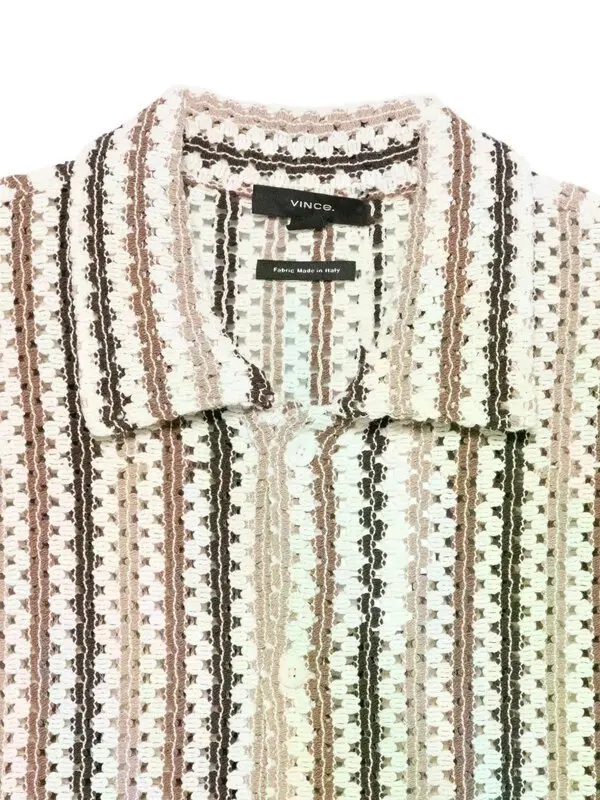 Vince Striped Short-sleeve Shirt - Neutrals