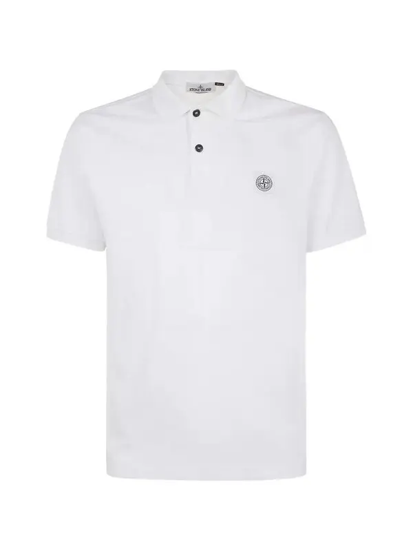 Stone Island Logo-patch Polo Shirt - White
