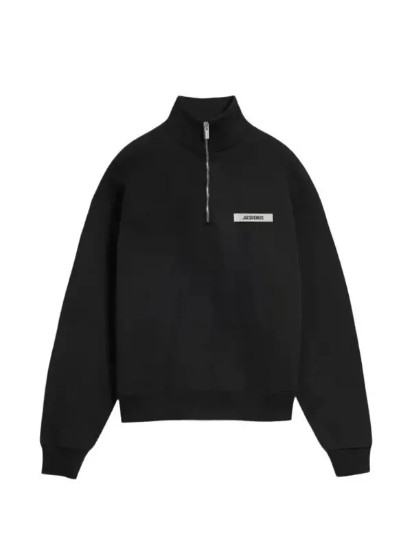 Jacquemus Gros-grain Half-zip Sweatshirt