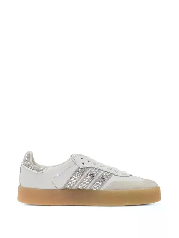 Adidas Samba Three-stripe Platform Sneakers - White