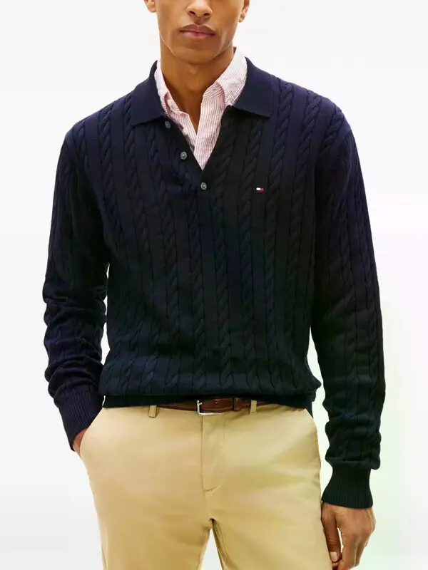 Tommy Hilfiger Cable Knit Polo Shirt