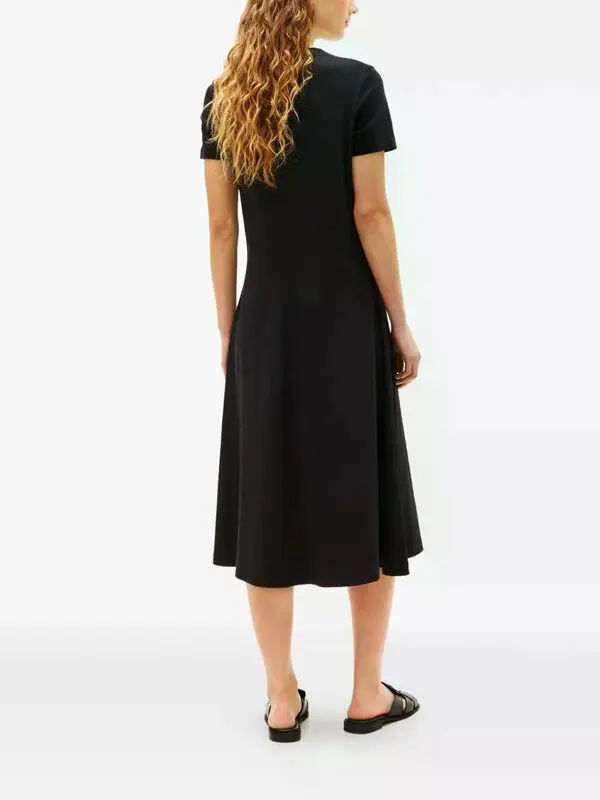 squareneck midi dress in linen Premiere Linen Square Neck Midi Dress main image 0