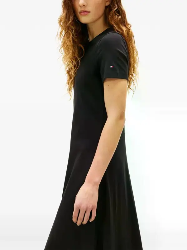 Tommy Hilfiger A-line Short Sleeve Dress - Black | Editorialist