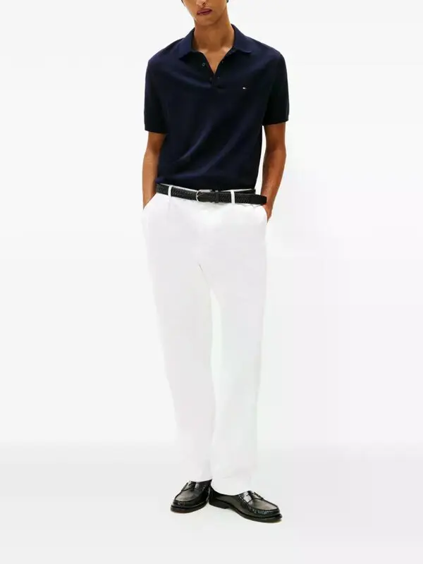 Tommy Hilfiger Buttoned Short-sleeve Knitwear - Blue