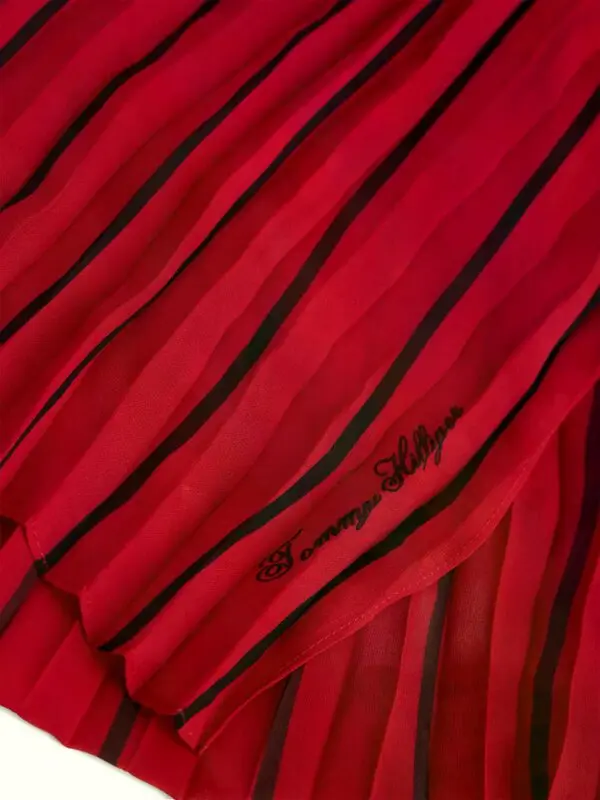 Tommy Hilfiger Striped Pleated Scarf