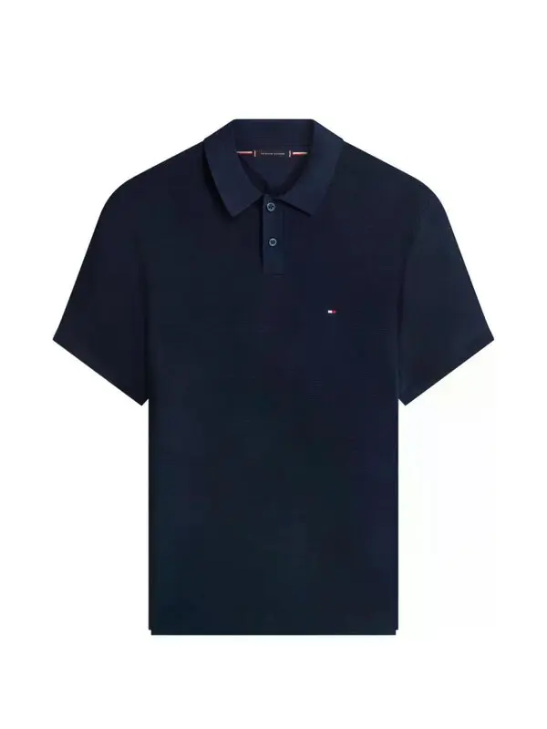 Tommy Hilfiger Logo Short-sleeve Polo Shirt - Blue