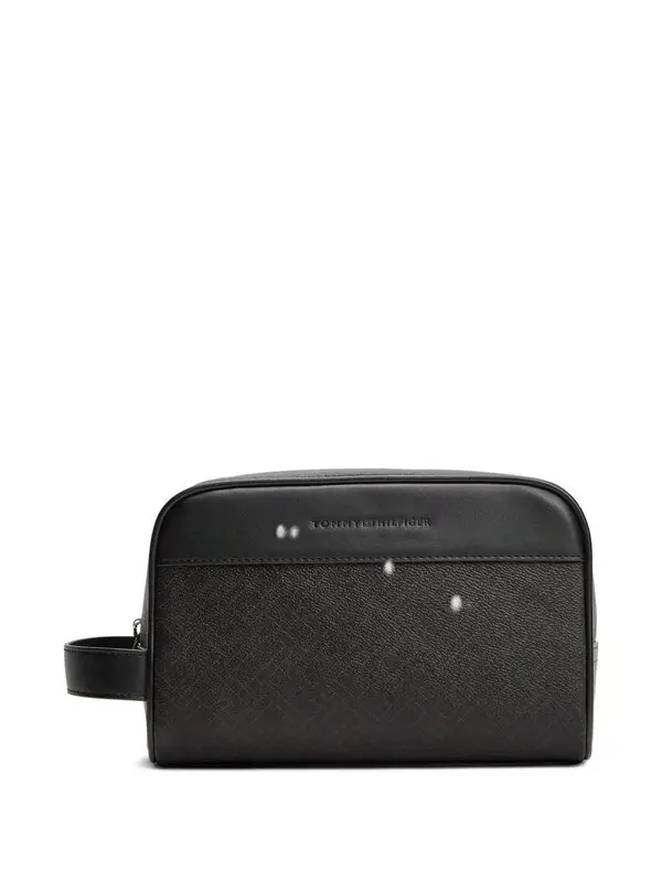 Tommy Hilfiger Textured Cosmetic Bag - Black