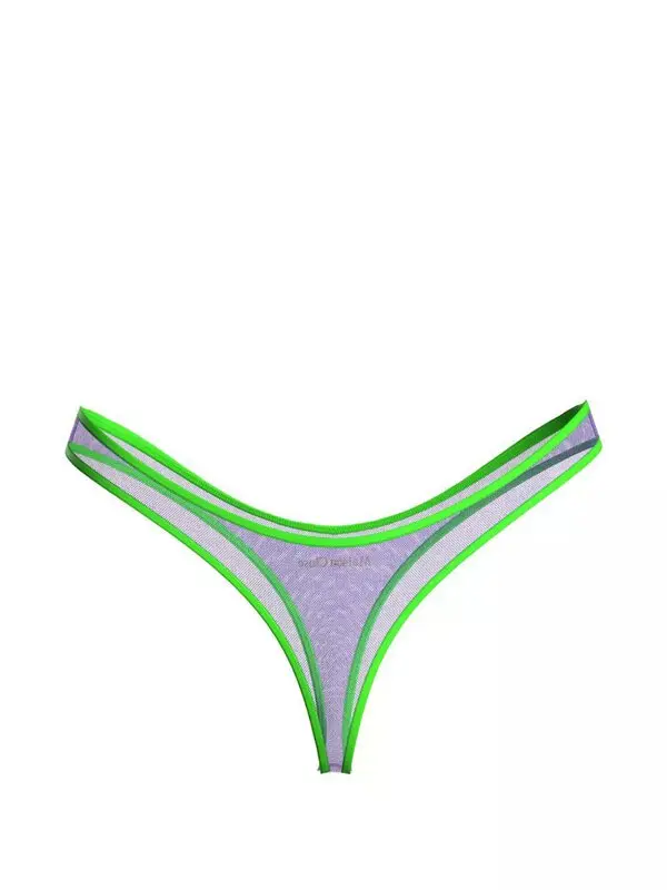 MAISON CLOSE Panorama High-cut Thong - Purple