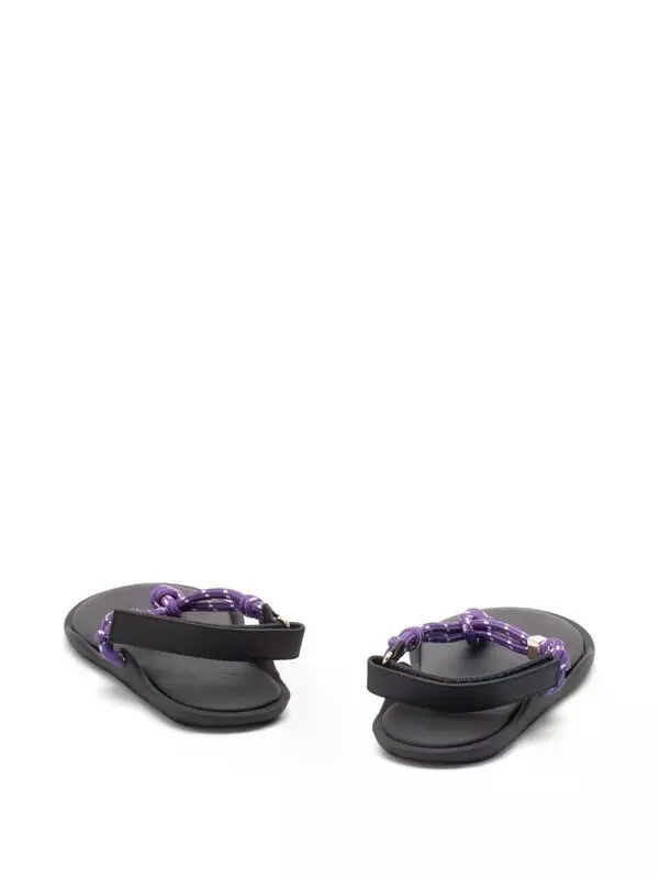 Flowze Knot-detail Leather Sandals - Purple