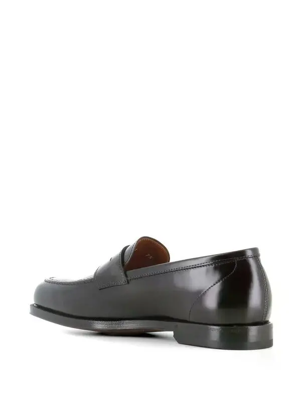 GREEN GEORGE Polished Penny Leather Loafers