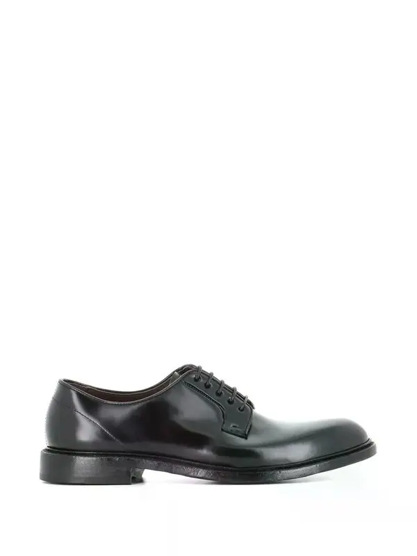 GREEN GEORGE Polished Leather Derby Shoes - Black