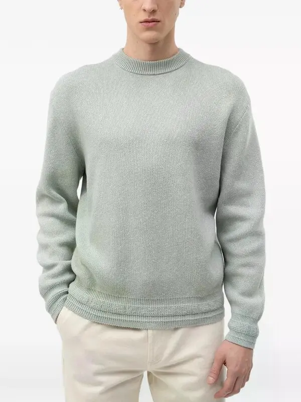 BOSS Crew-neck Textured Knit Sweater