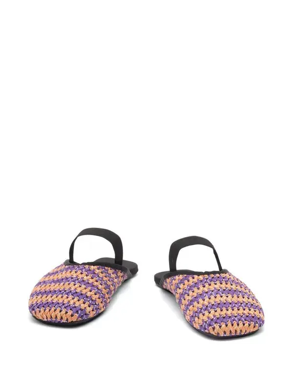 Flowze Strap-detail Mules - Purple