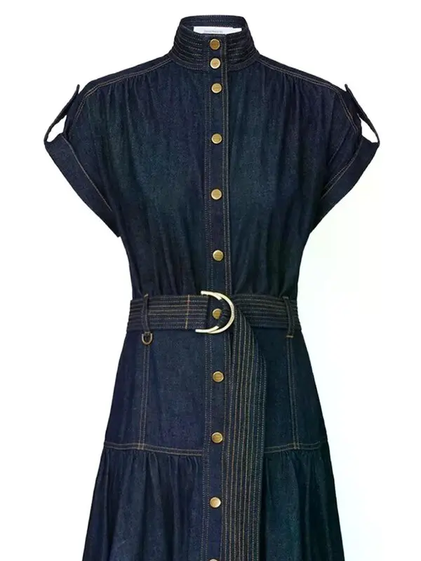 Zimmermann Button-up Belted Midi Dress